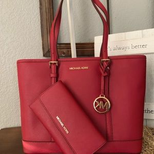 Michael Kors | Bags | Newmk Set Red | Poshmark